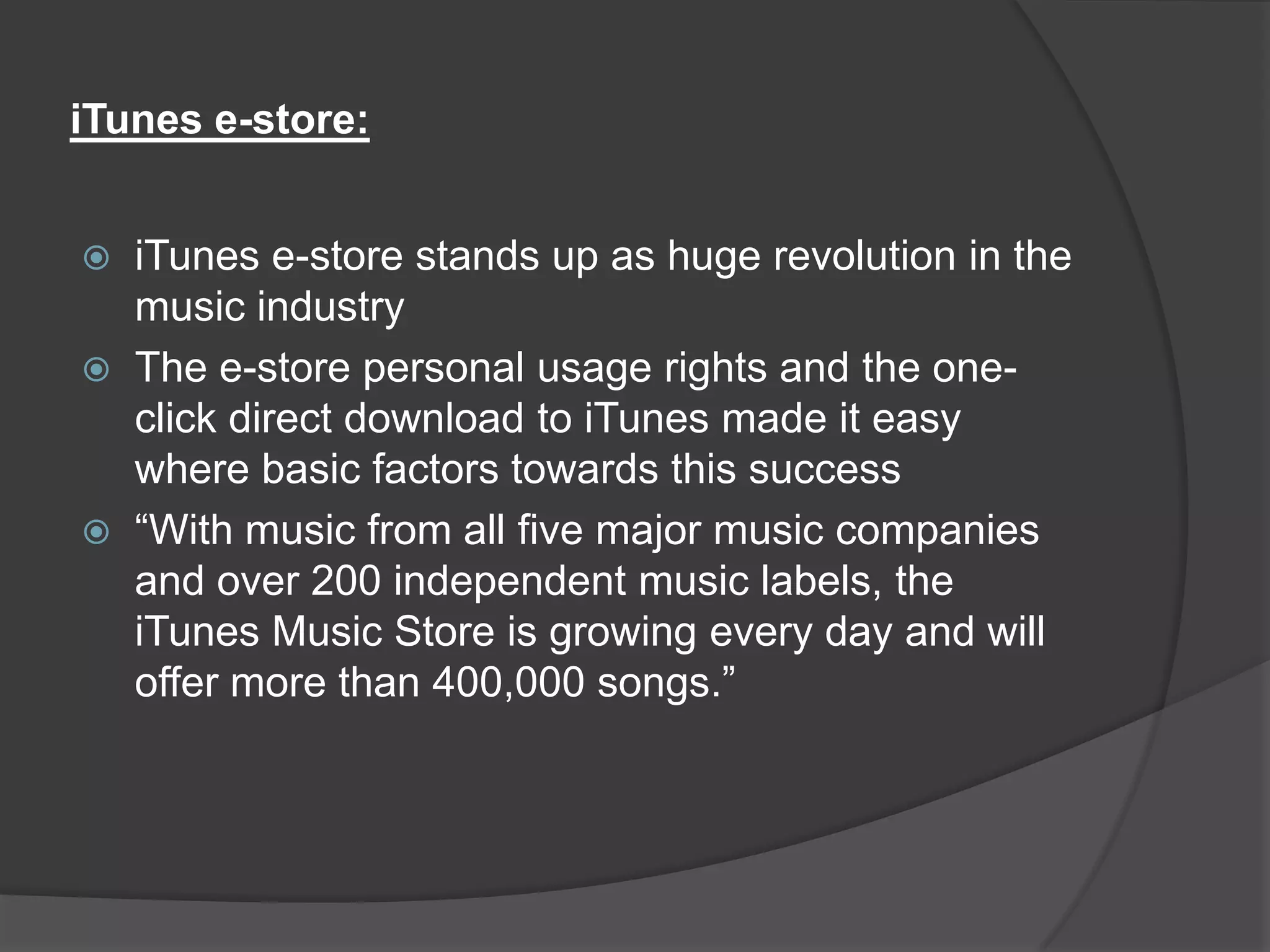 iTunes Case Study | PPTX