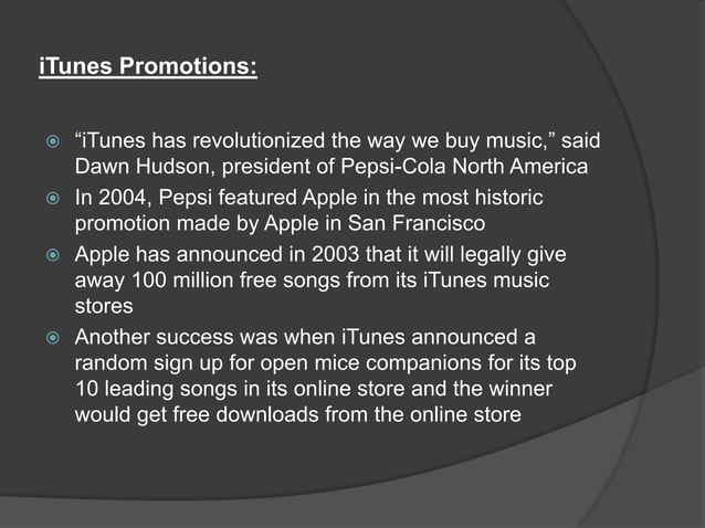 iTunes Case Study | PPT