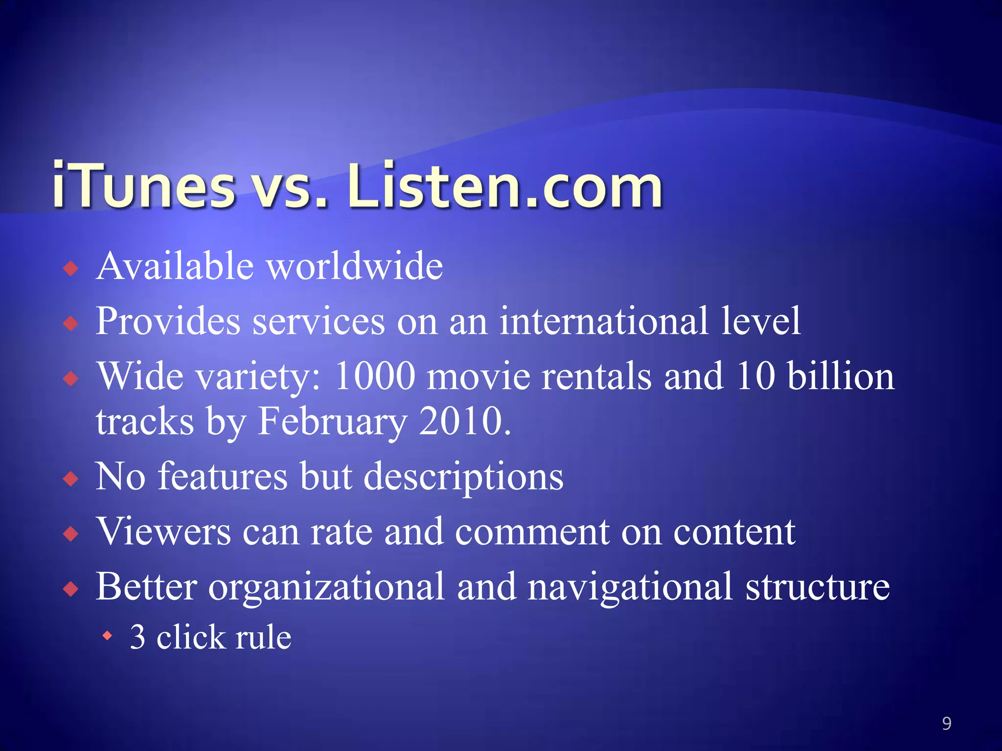 Itunes case study | PPTX | Home Entertainment Systems | Consumer Electronics