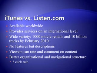 Itunes case study | PPTX | Home Entertainment Systems | Consumer Electronics