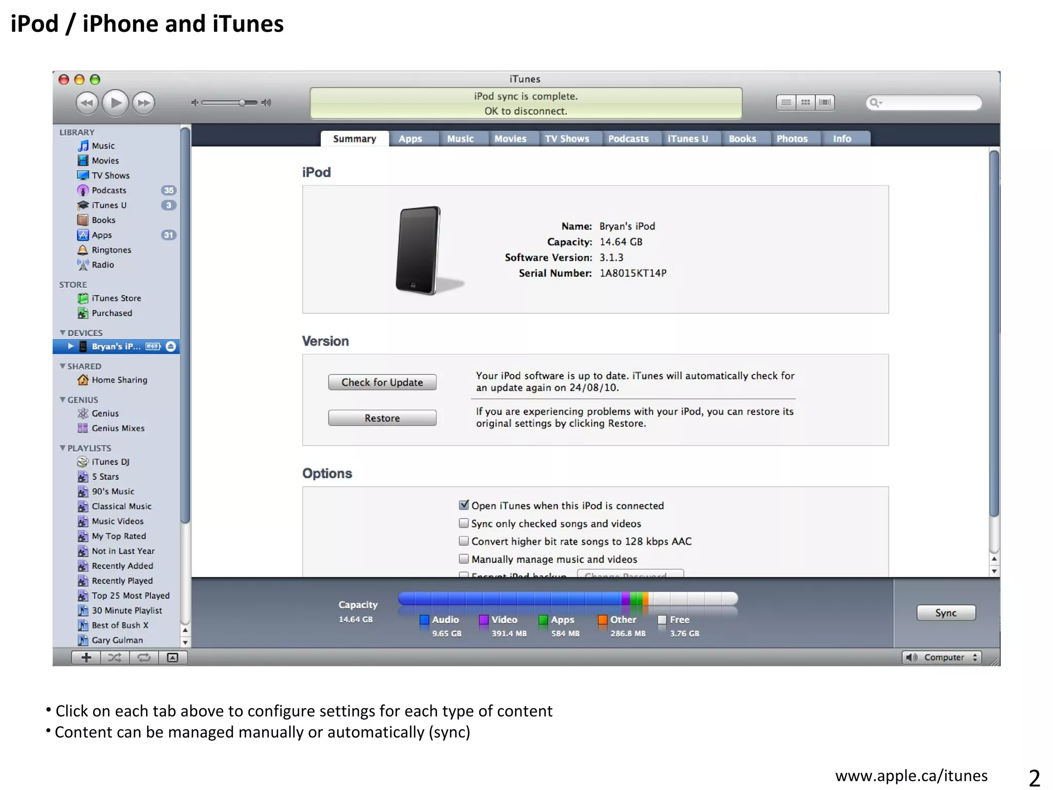 iTunes Handout | PPT