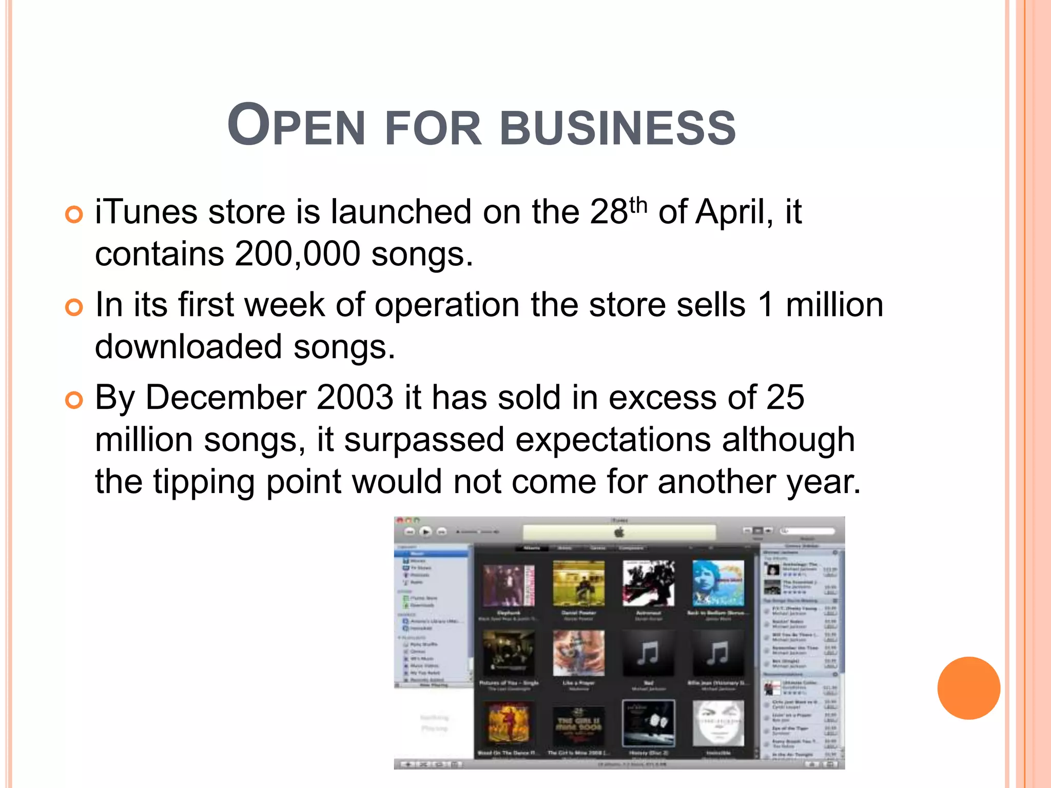 I tunes history and developments | PPTX | Computing | Technology & Computing