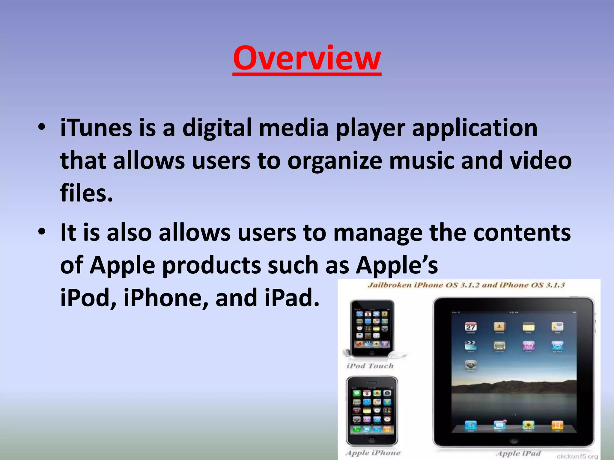 iTunes Project | PPT
