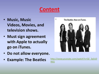 iTunes Project | PPTX | Technology & Computing