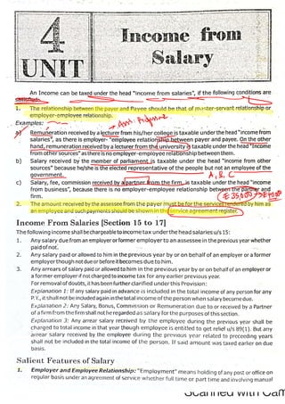 UNIT 4: INCOME FROM SALARY | PDF