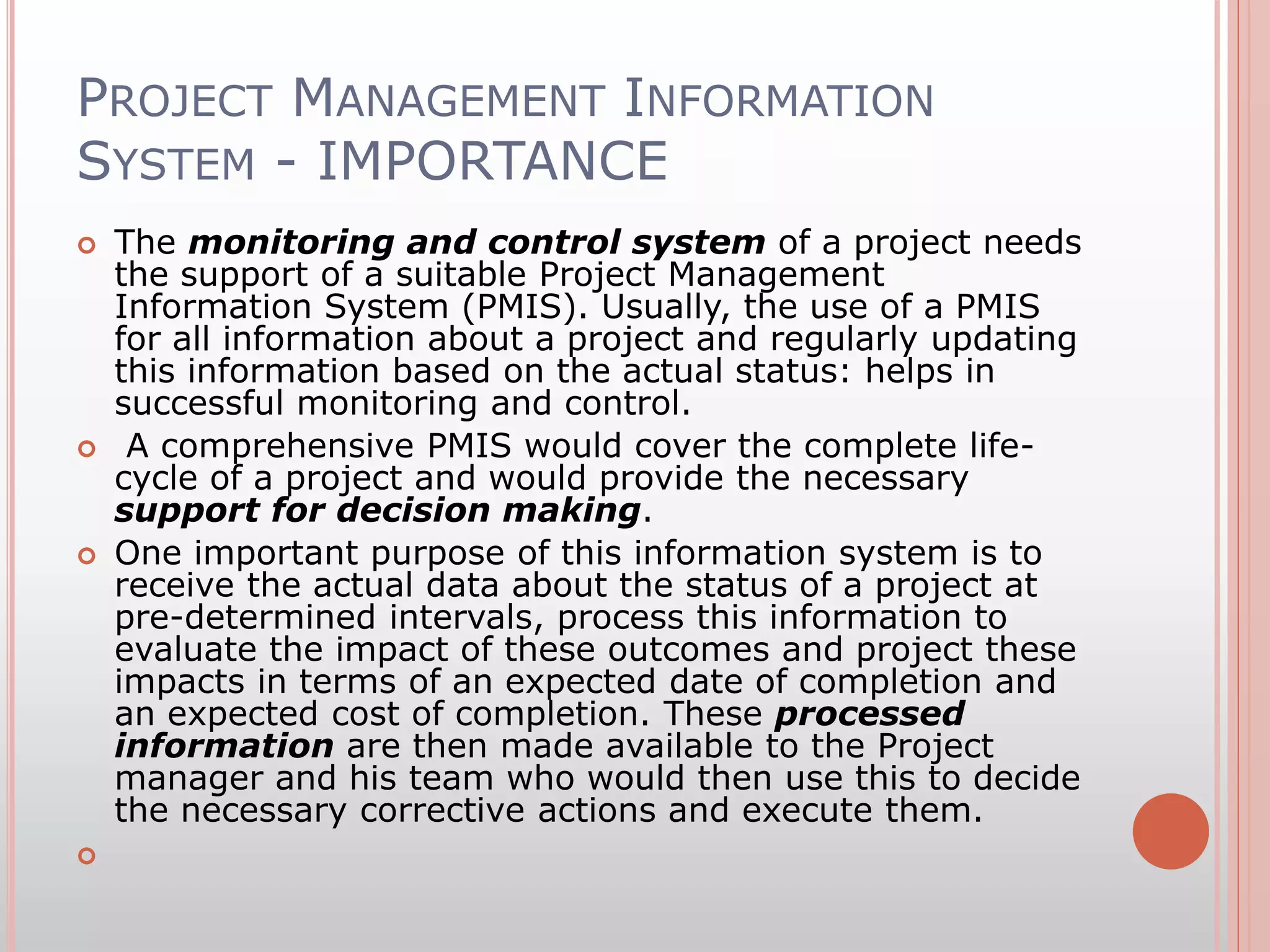 Project Management Information System Pptx