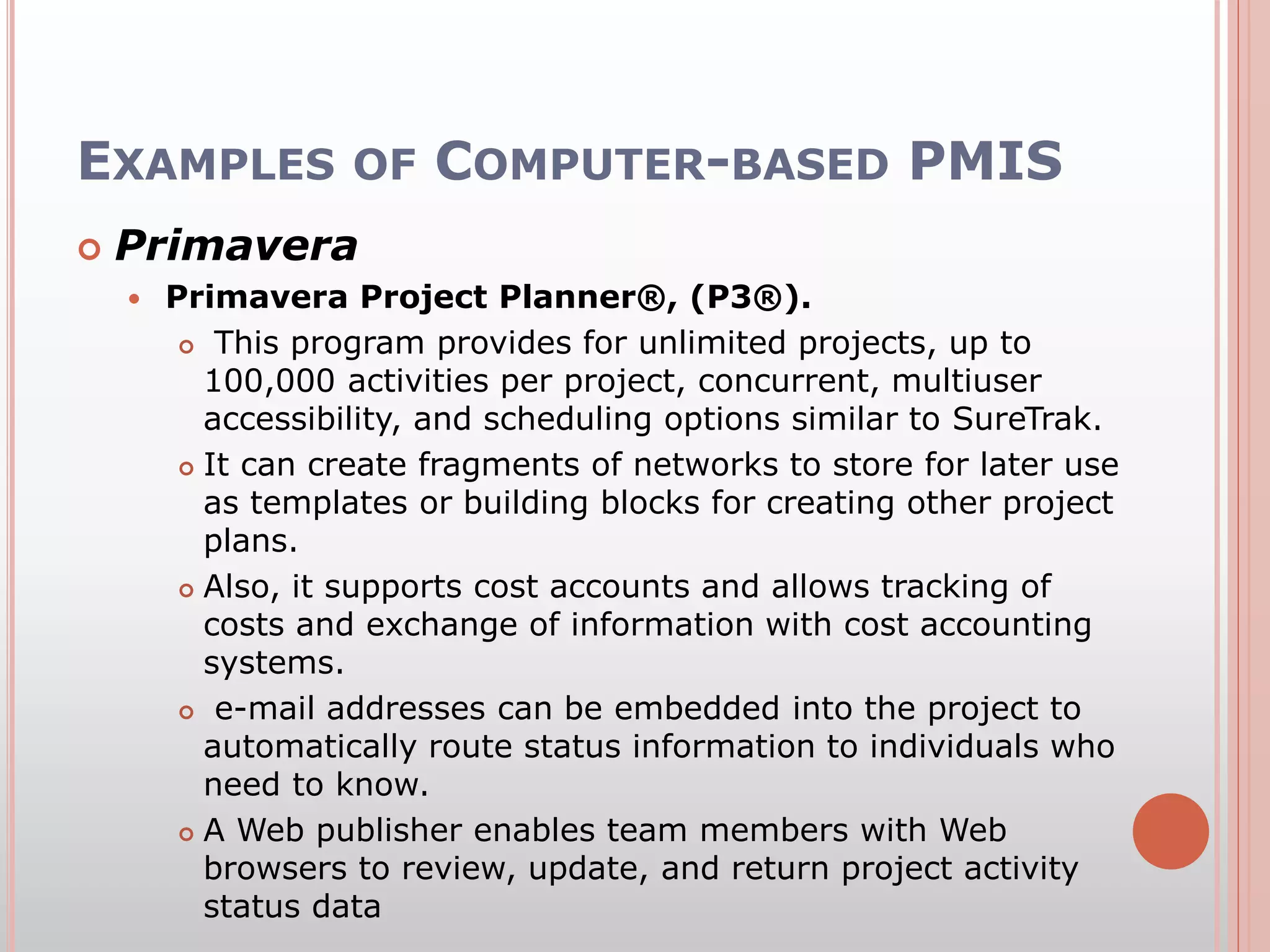 Project Management Information System Pptx