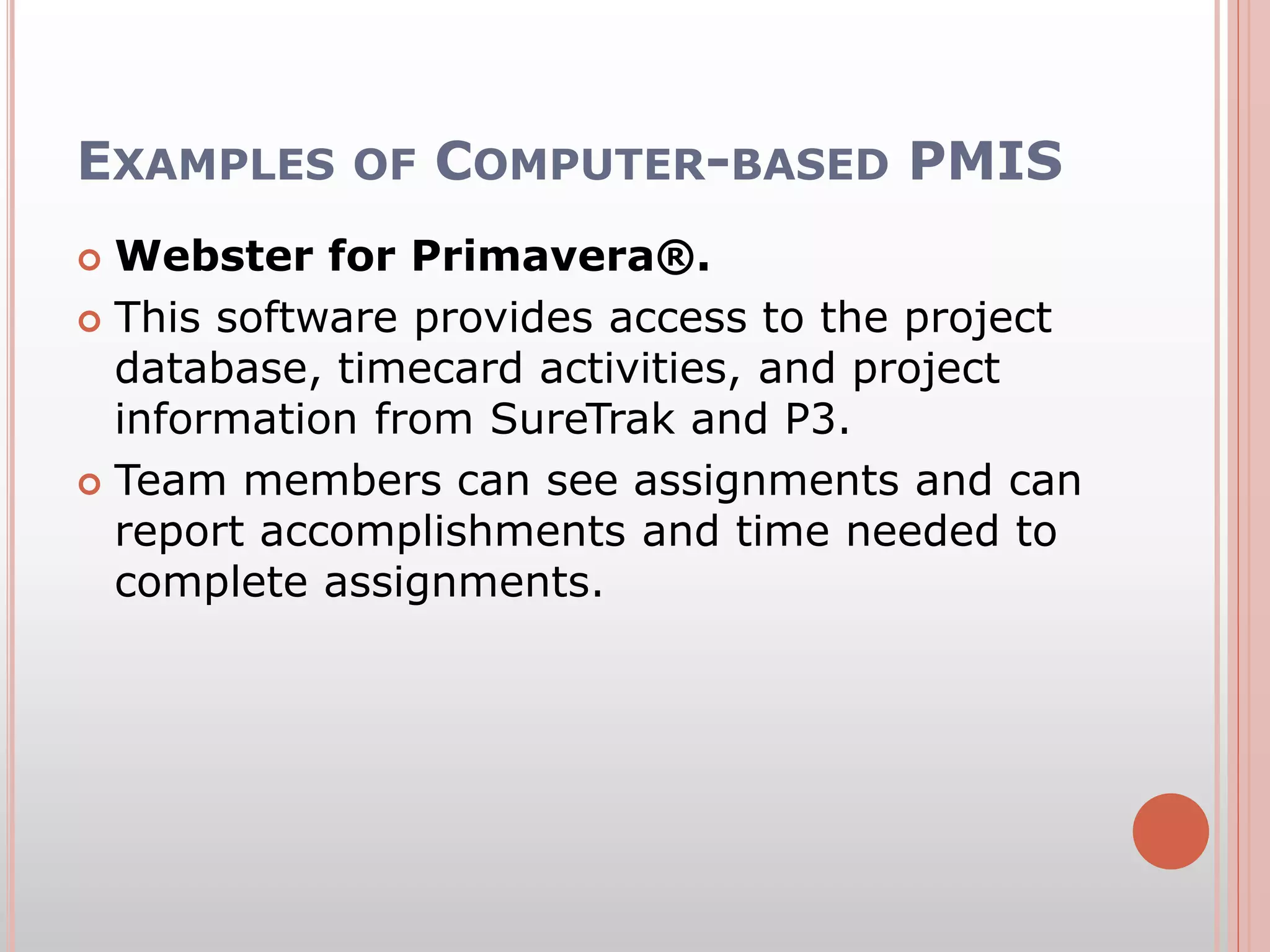 project management information system | PPTX