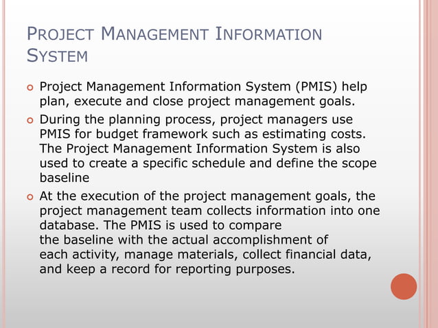 Project Management Information System Pptx