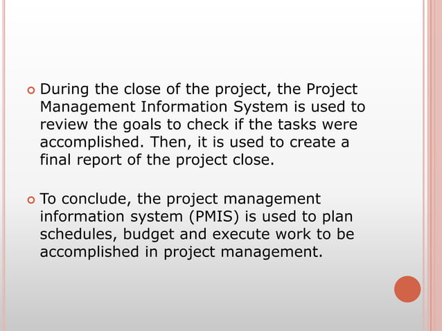 Project Management Information System Pptx
