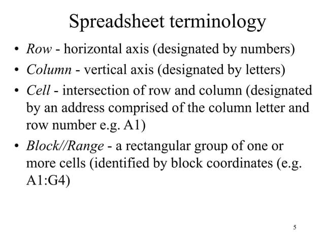 Electronic Spreadsheets | PPT | Chemistry | Science
