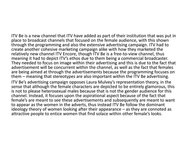 ITV Be Research | PPTX | History | Genres