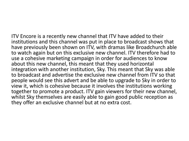 ITV Encore Research | PPT