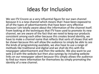 ITV Encore Research | PPTX