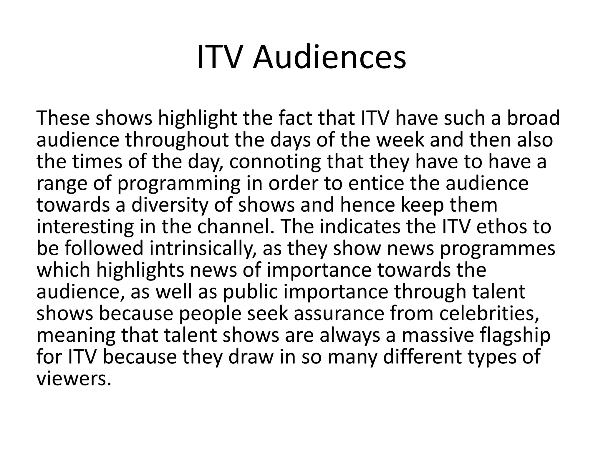 ITV Genre Research | PPTX