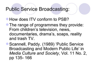 Itv presentation | PPT