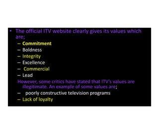 ITV Research | PPTX | Television | Entertainment