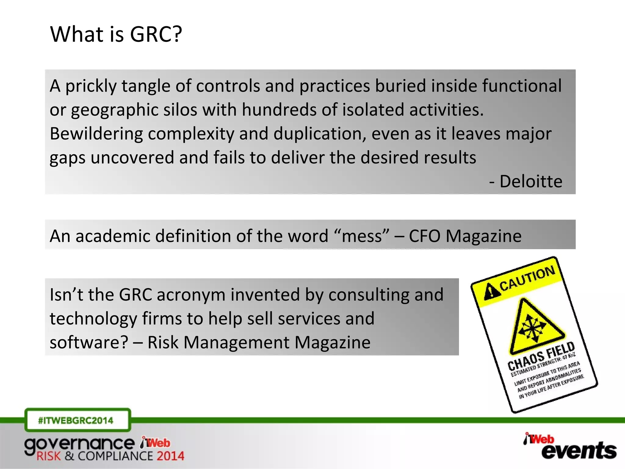 SLVA - Developing an IT GRC Strategy | PPT