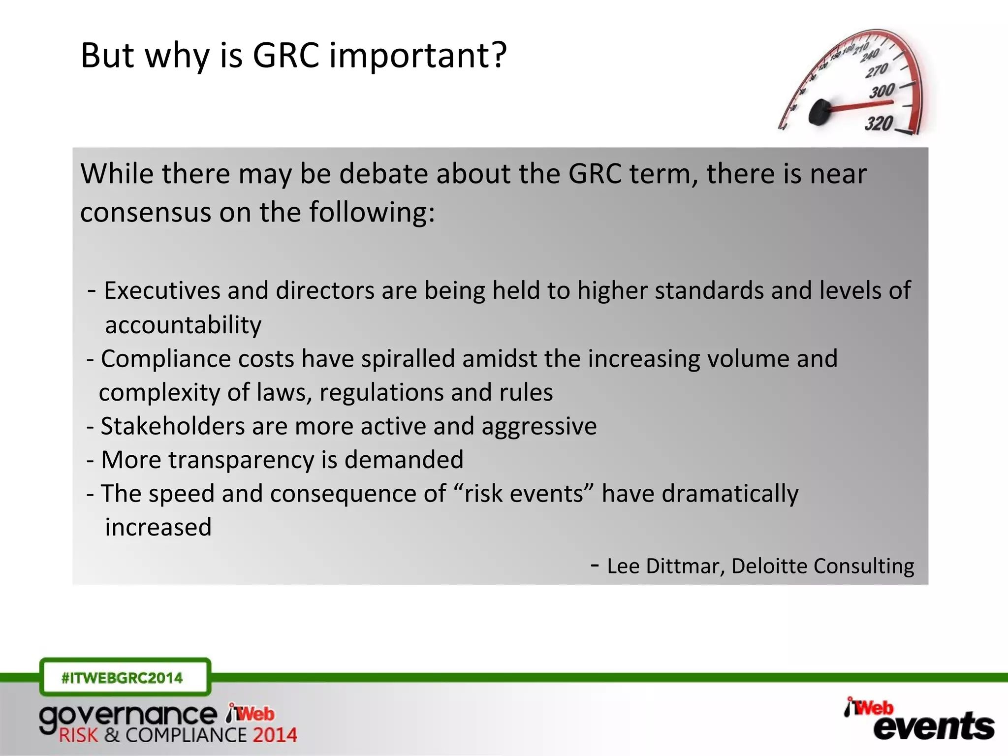 SLVA - Developing an IT GRC Strategy | PPT