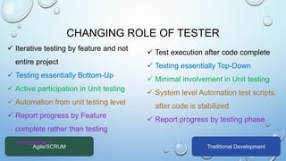 «From Waterfall to Agile/Scrum: the impact on testing» | PPT