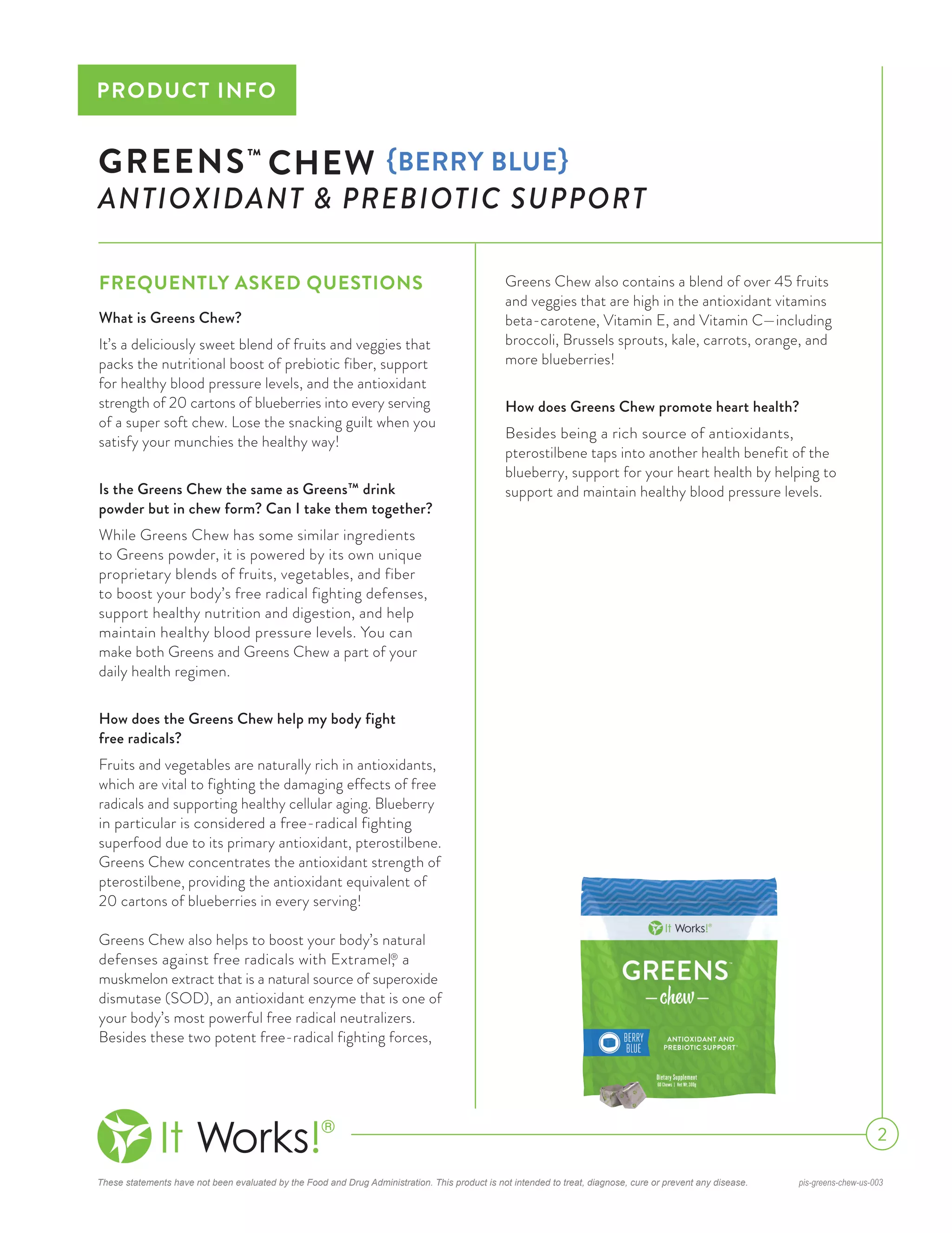 It works greens chews | PDF