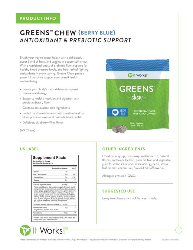 It works greens chews | PDF