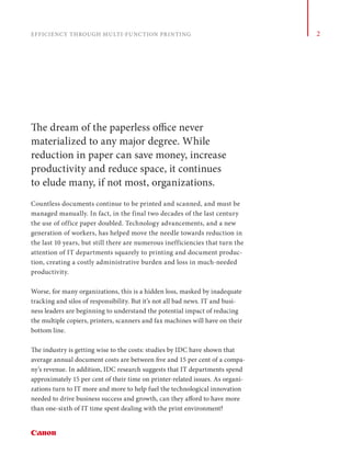 IT World: Efficiency Through Multi-Function Printing | PDF