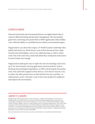 IT World: Efficiency Through Multi-Function Printing | PDF