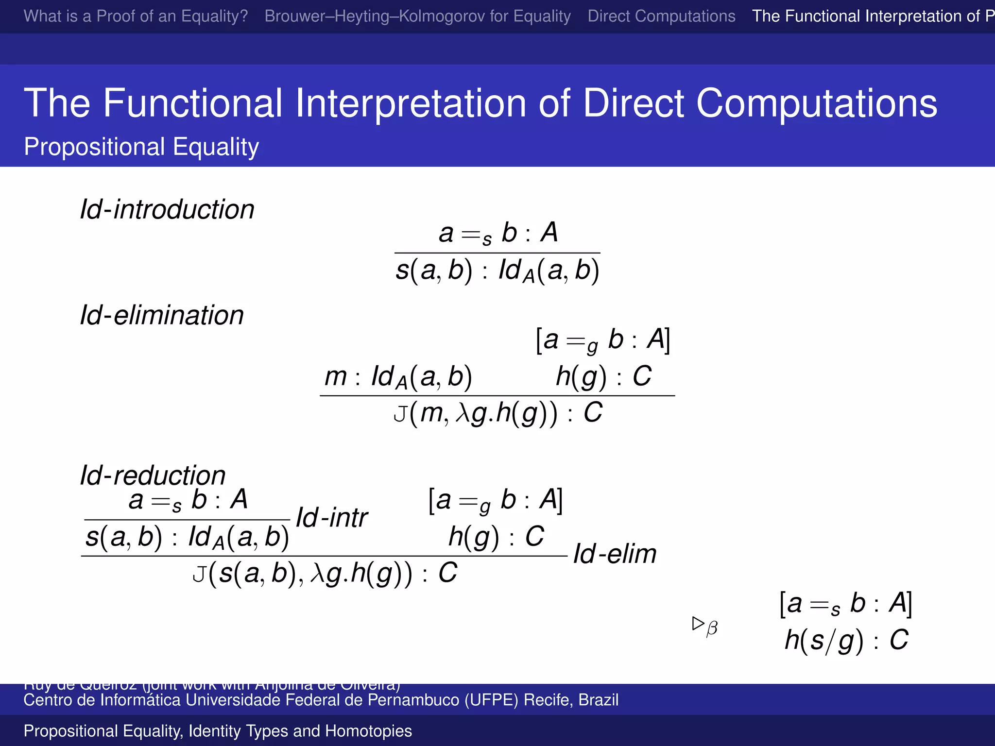 Propositional Equality, Identity Types and Homotopies | PPT