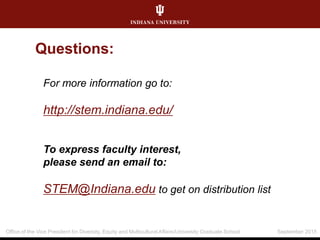 IU MSI STEM Initiative | PPTX