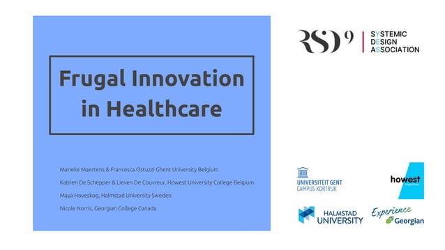 Frugal Innovation in Healthcare | PPT