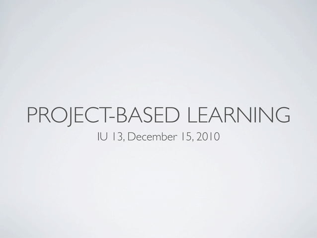 Project-Based Learning | PPT