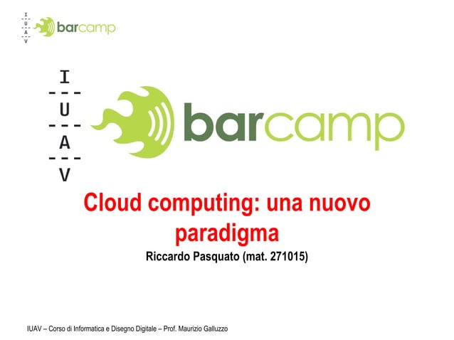 Cloud computing: un nuovo paradigma | PPT