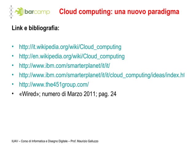 Cloud computing: un nuovo paradigma | PPT