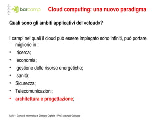 Cloud computing: un nuovo paradigma | PPT