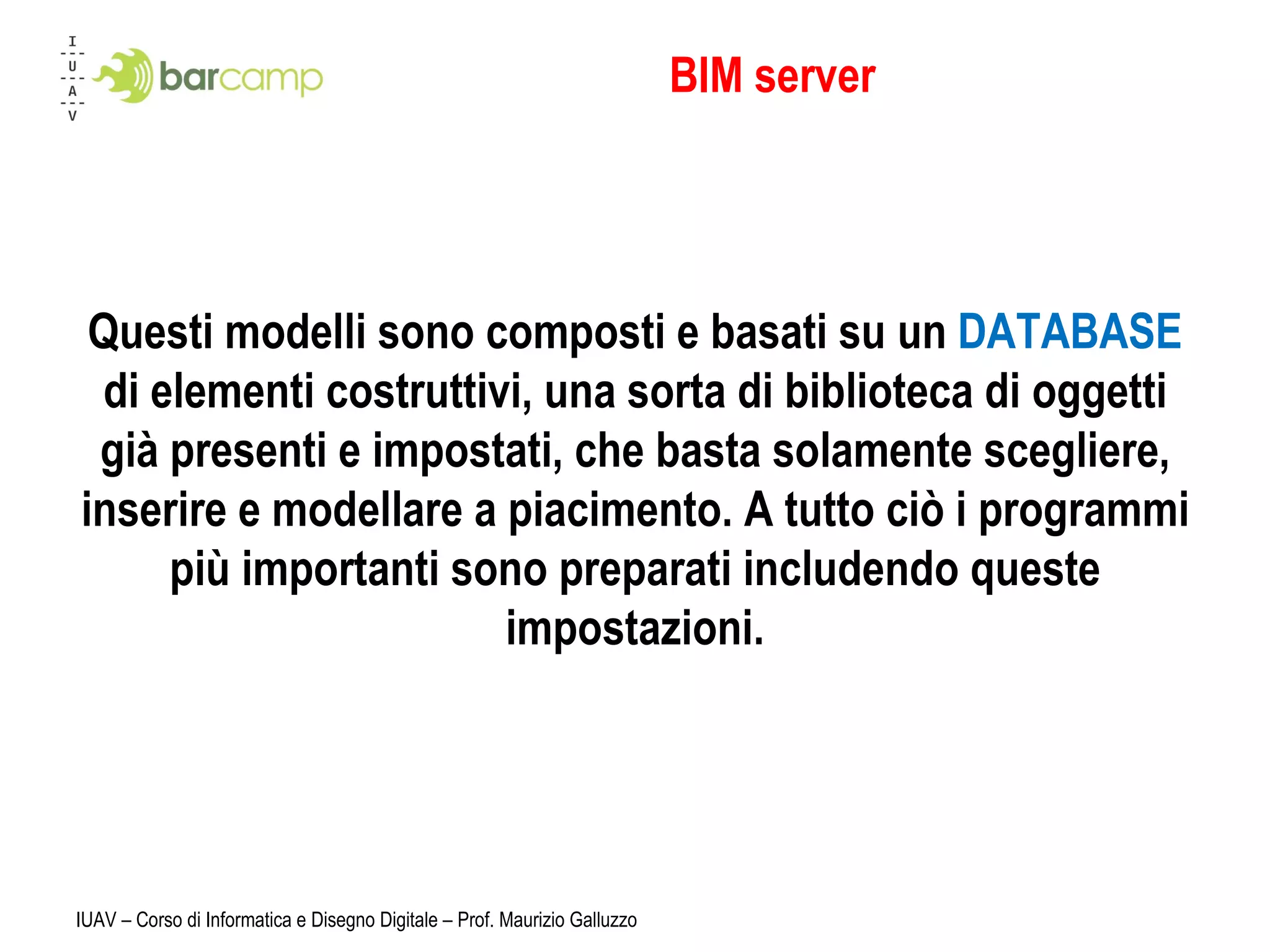 Iuavcamp presentazione definitiva-BIMserver | PPT