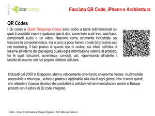 Facciata QR Code, iPhone e Architettura | PPT