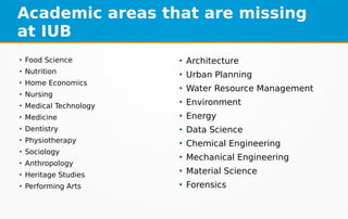 IUB Development Plan Presentation Slides | PDF