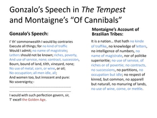 To Be Caliban or to Be a Cannibal--That is the Question: Utopia, Nature ...
