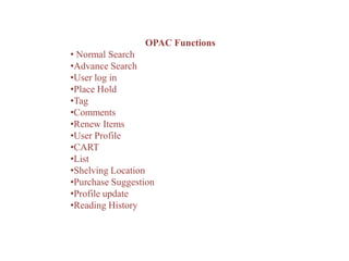 Workshop on Discovery of Library Resources | PPSX | Technology & Computing