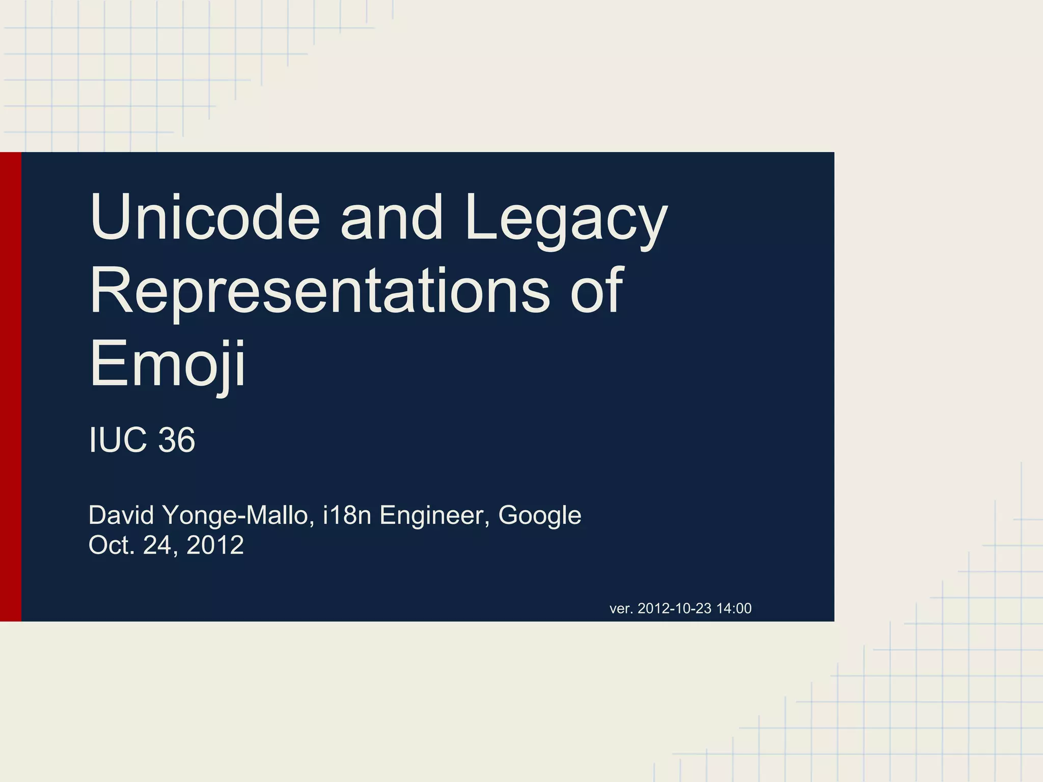 Unicode and Legacy Representations of Emoji (IUC 36) | PDF | Web ...