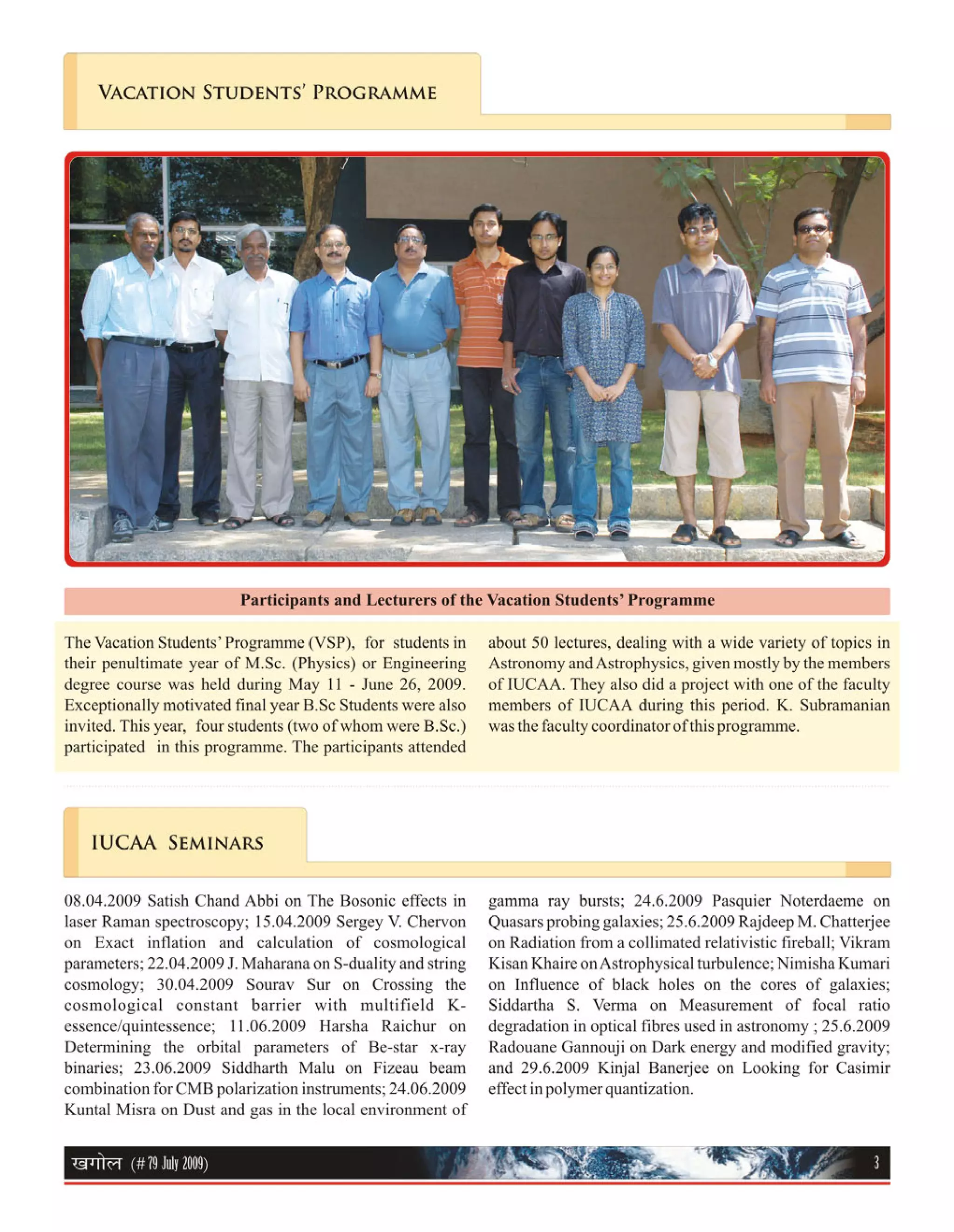 Iucaa group photo with directors and professors | PDF