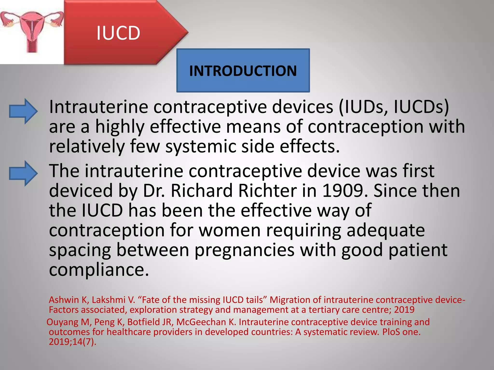 Role of Ultrasound in the assessment of Intrauterine Contraceptive ...