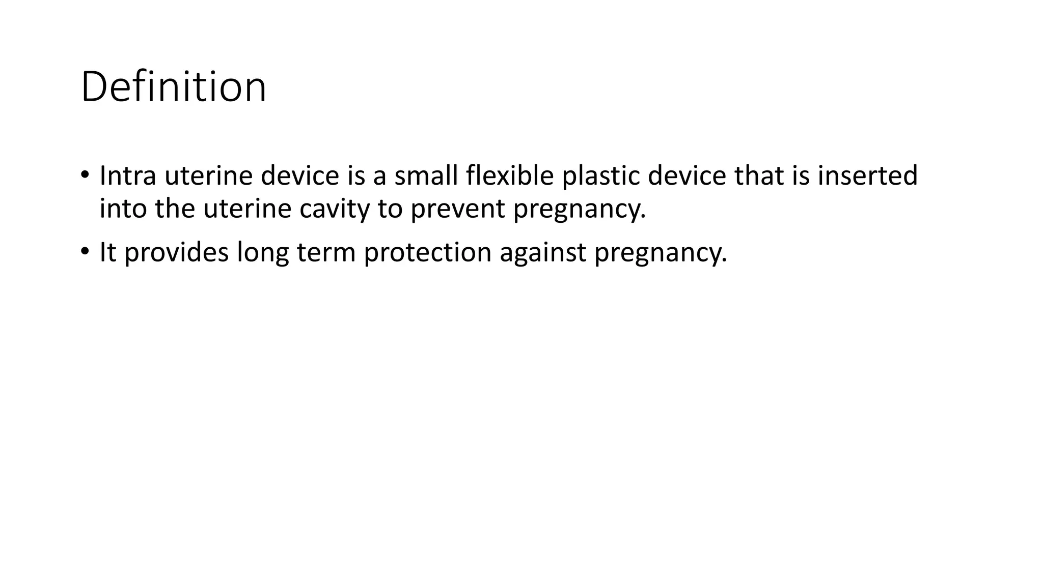 Intra -Uterine Device Contraception in Kenya | PPTX