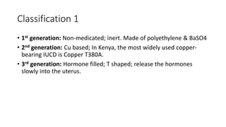 Intra -Uterine Device Contraception in Kenya | PPTX