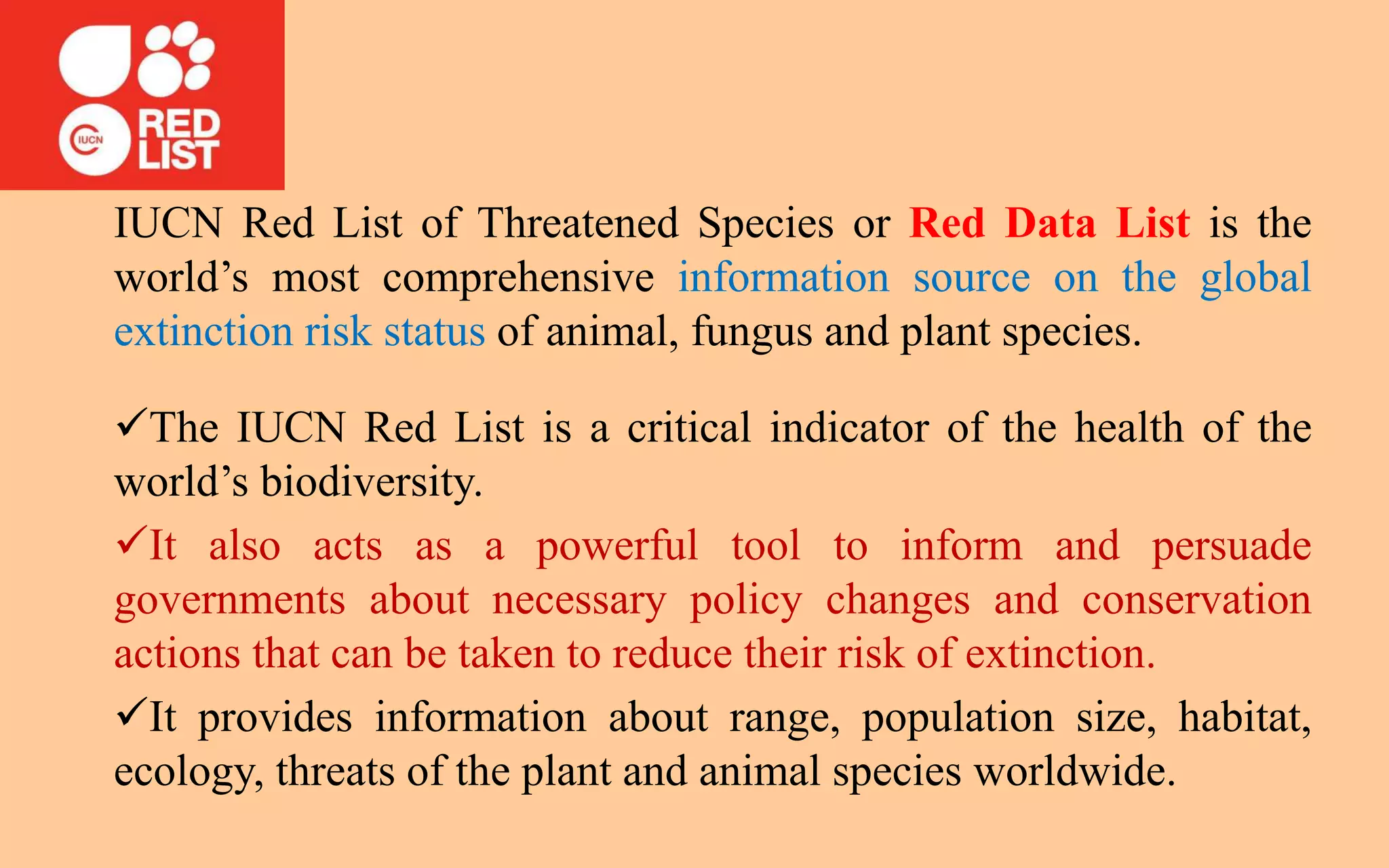 International Union for Conservation of Nature (IUCN) | PPTX