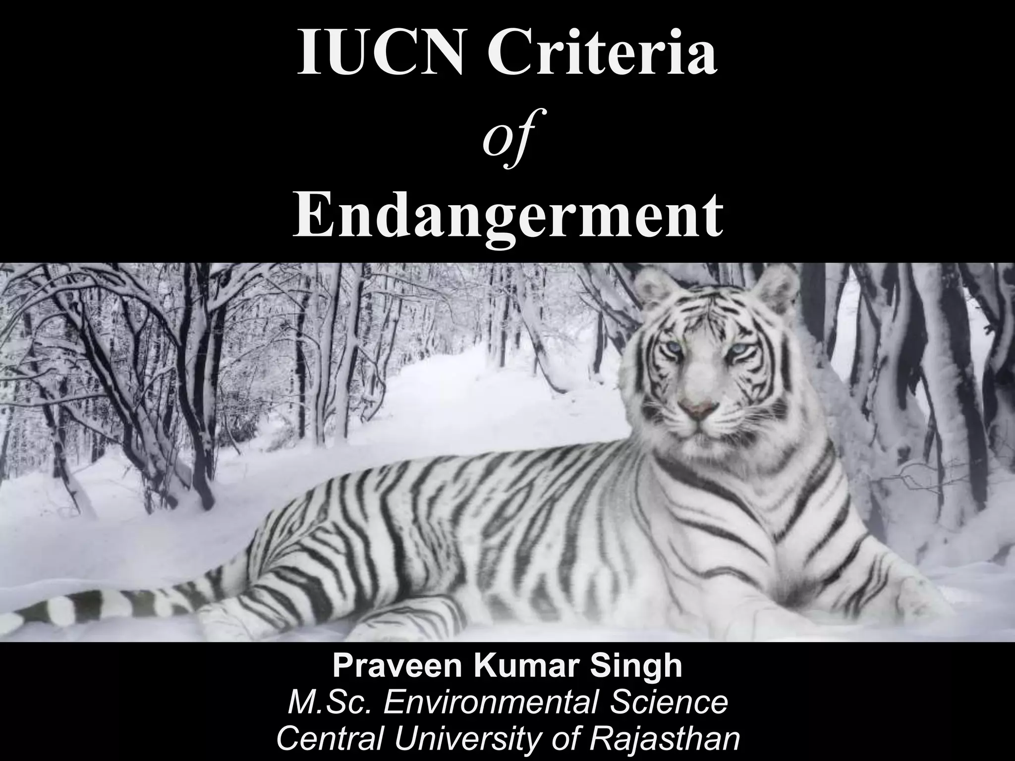 IUCN Criteria | PPT