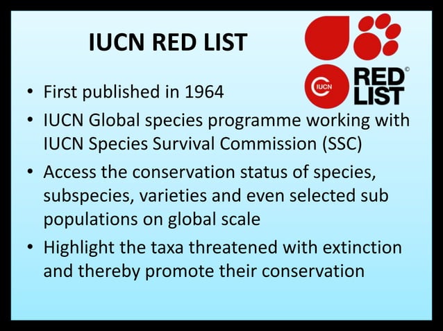 IUCN | PPTX | Zoos & Aquariums | Attractions