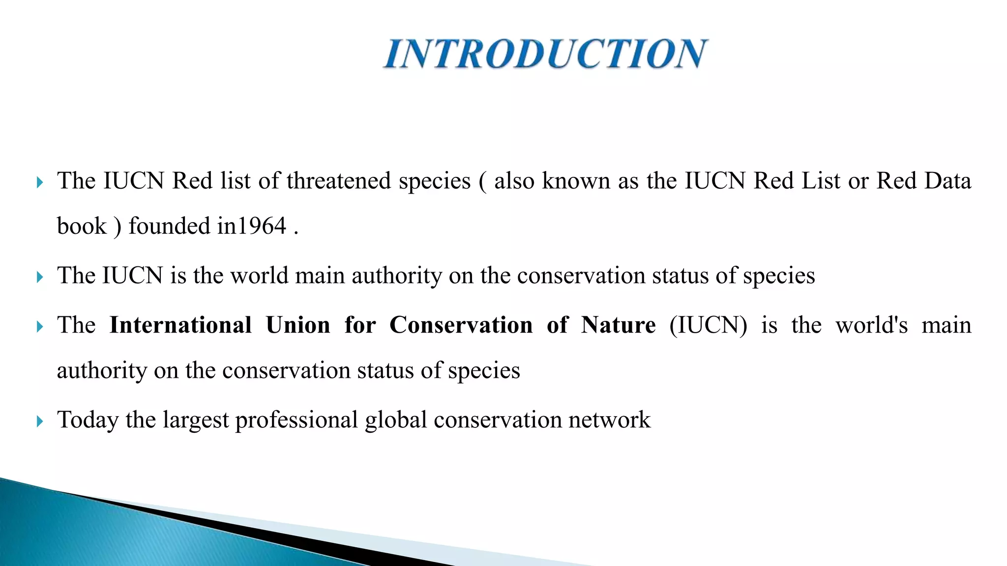 IUCN - Red List and Wild life Protection Act | PPTX