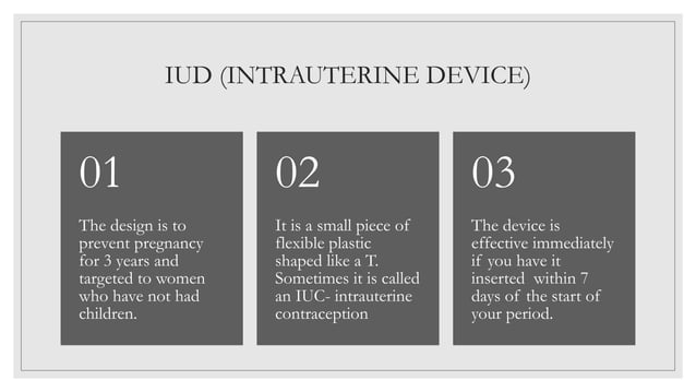 An intrauterine device (IUD) is a form of birth control that a ...